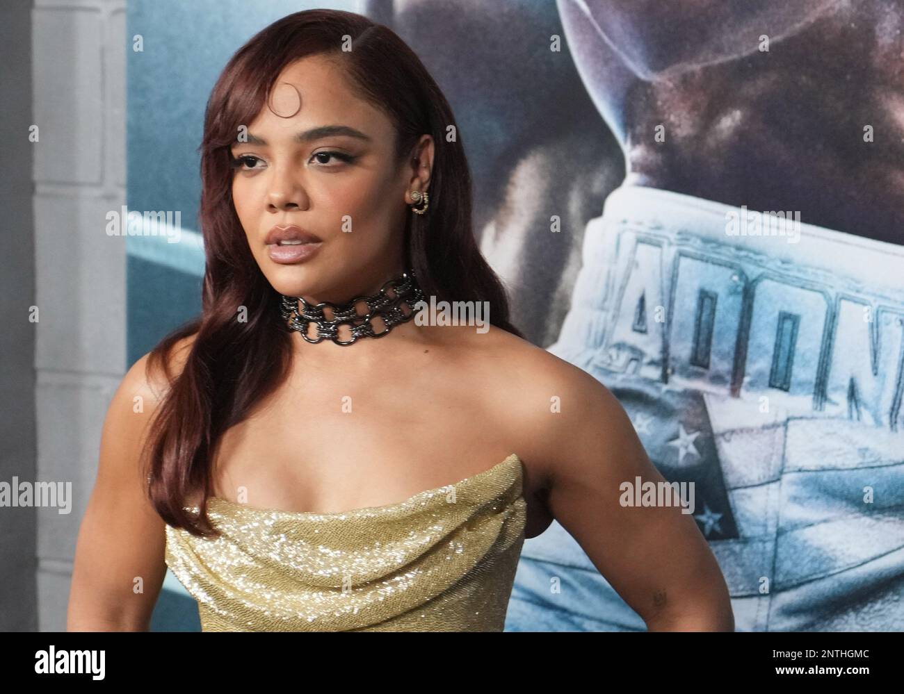 Tessa Thompson arrives at the CREED III Los Angeles Premiere held at ...