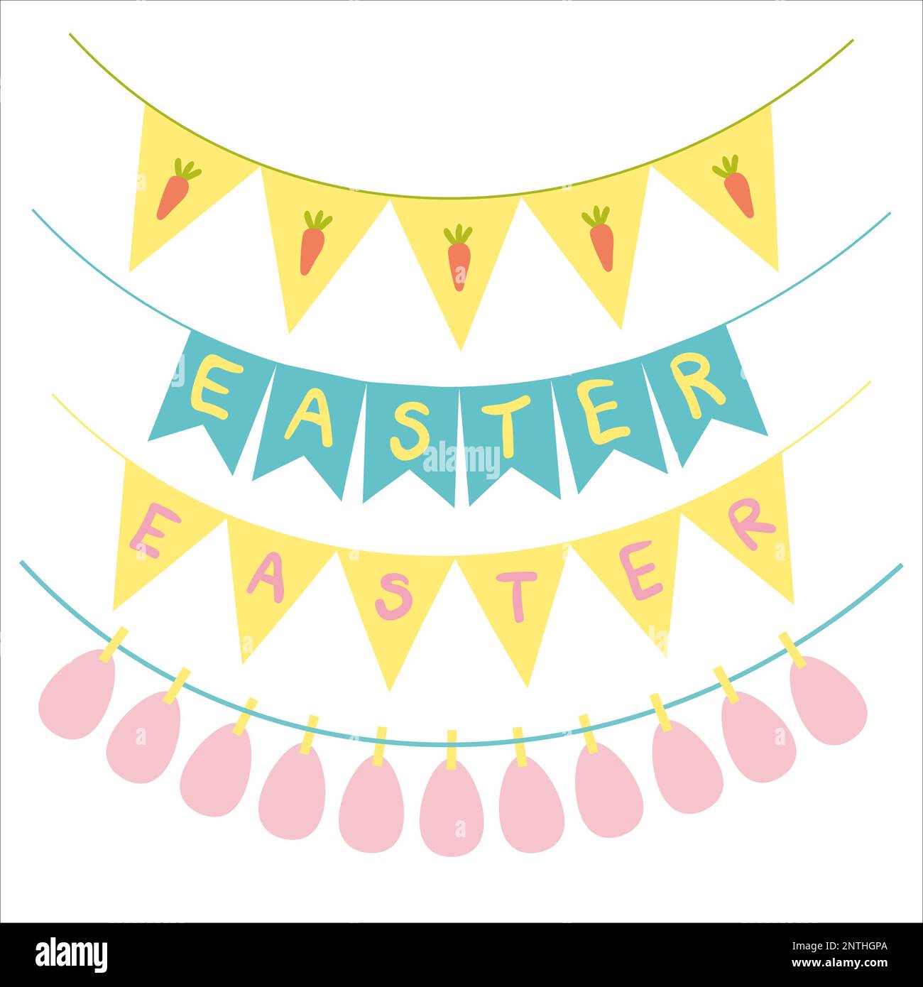 Easter garland set Stock Vector Image & Art - Alamy