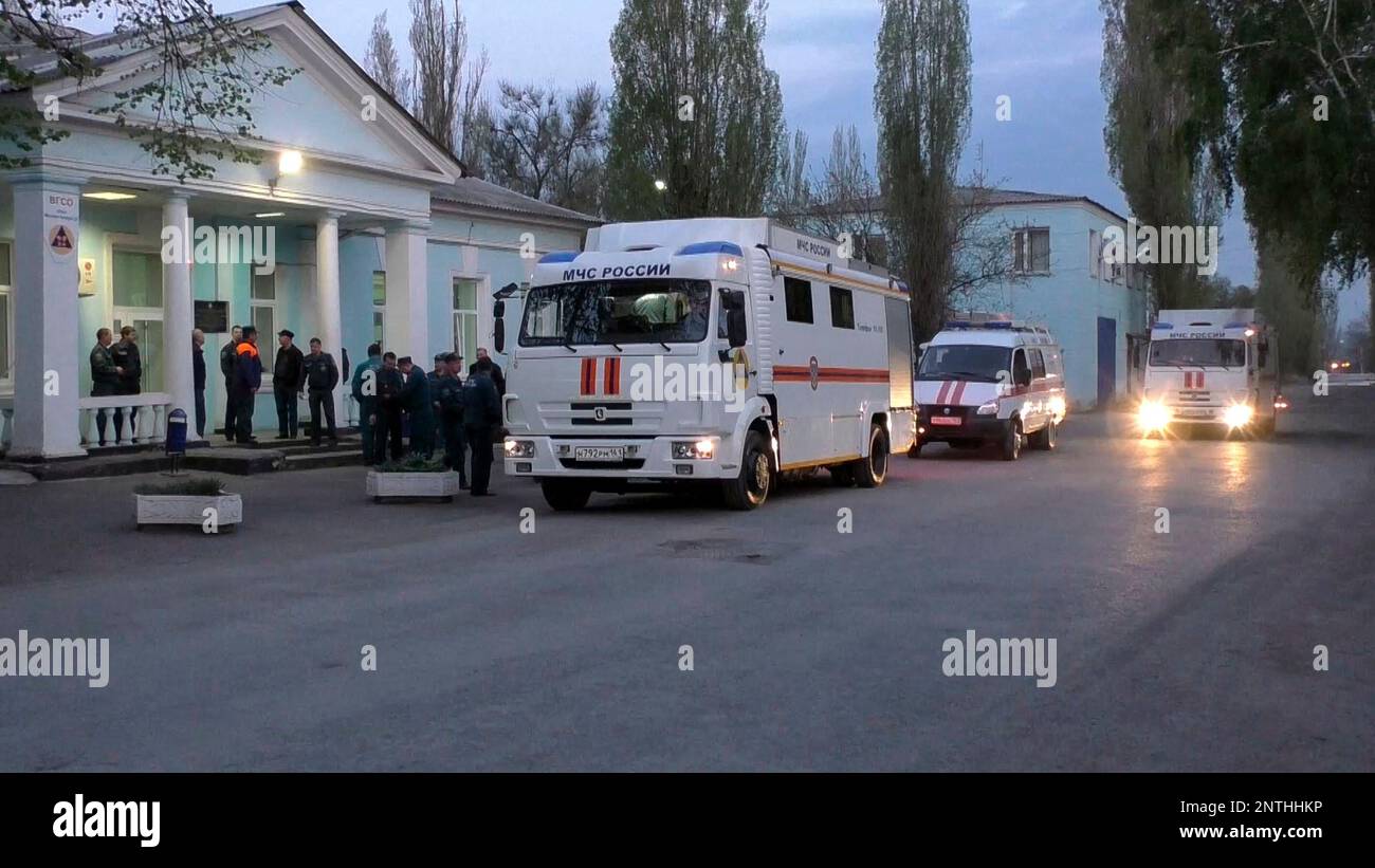 In this handout photo taken on Friday, April 26, 2019 and released by ...