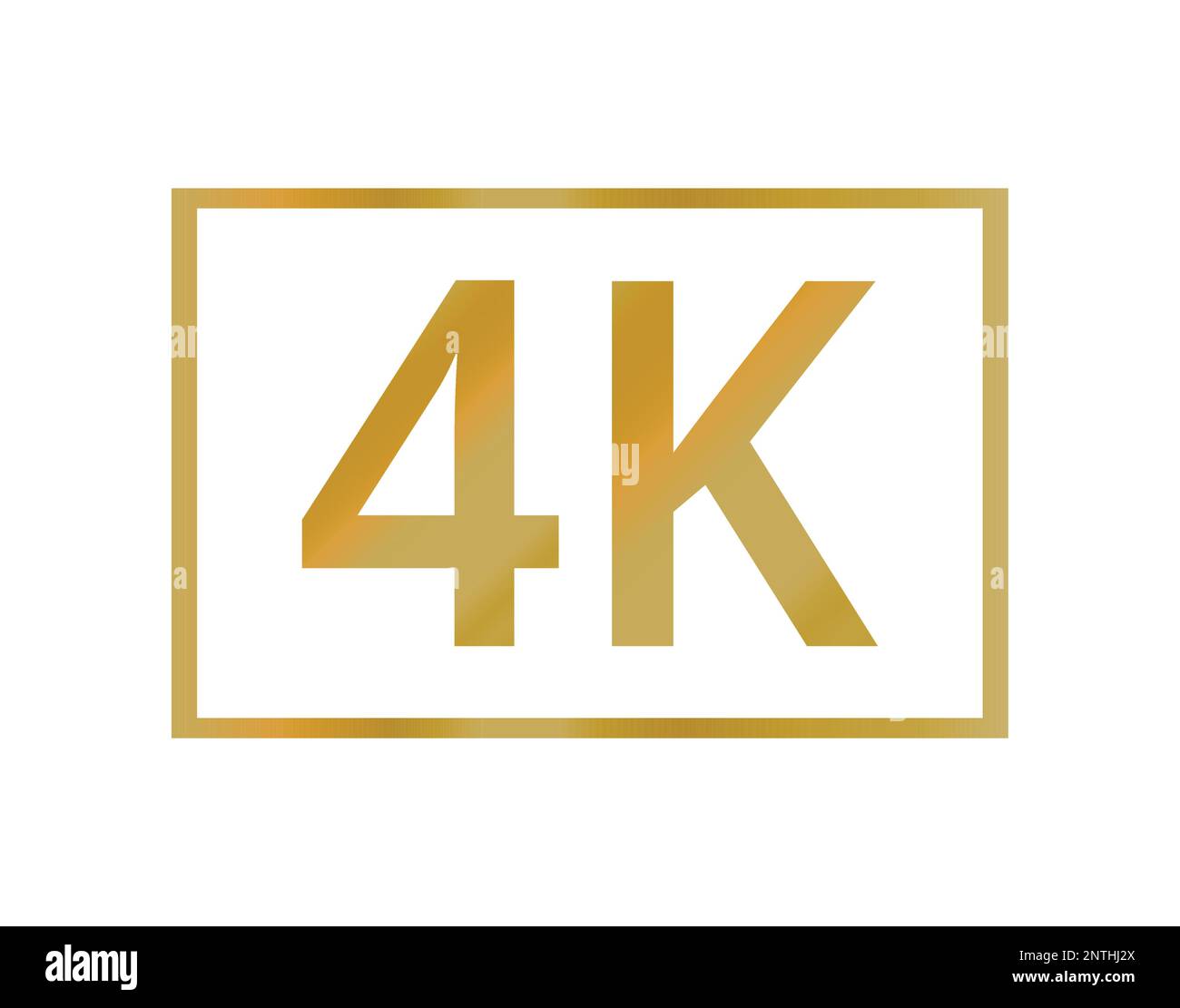 Golden 4k resolution symbol. Concept of resolutions and media Stock ...