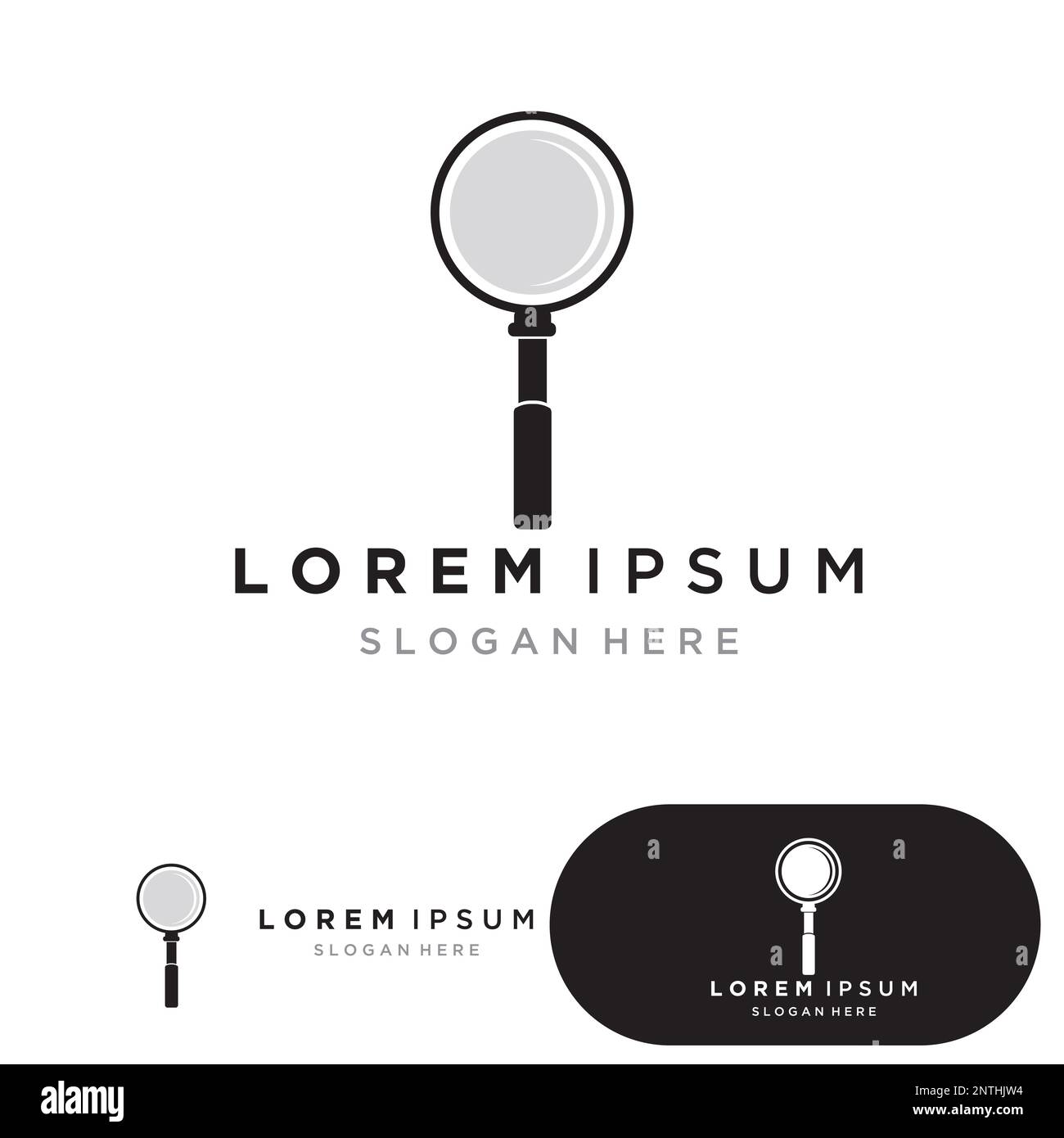 magnifying glass logo and symbol Stock Vector Image & Art - Alamy