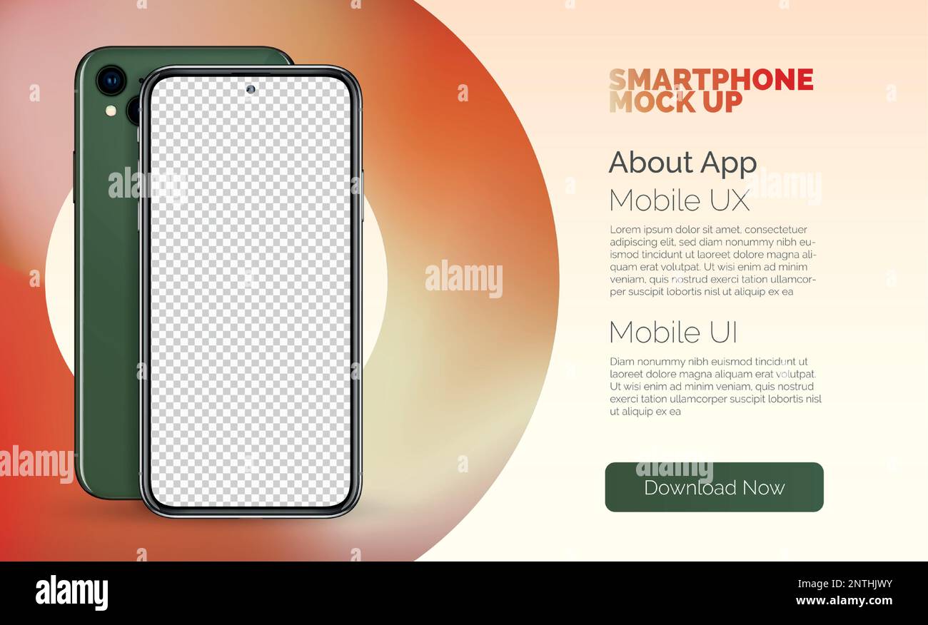 Smart phone mock up template for infographics, tech presentation or UI ...