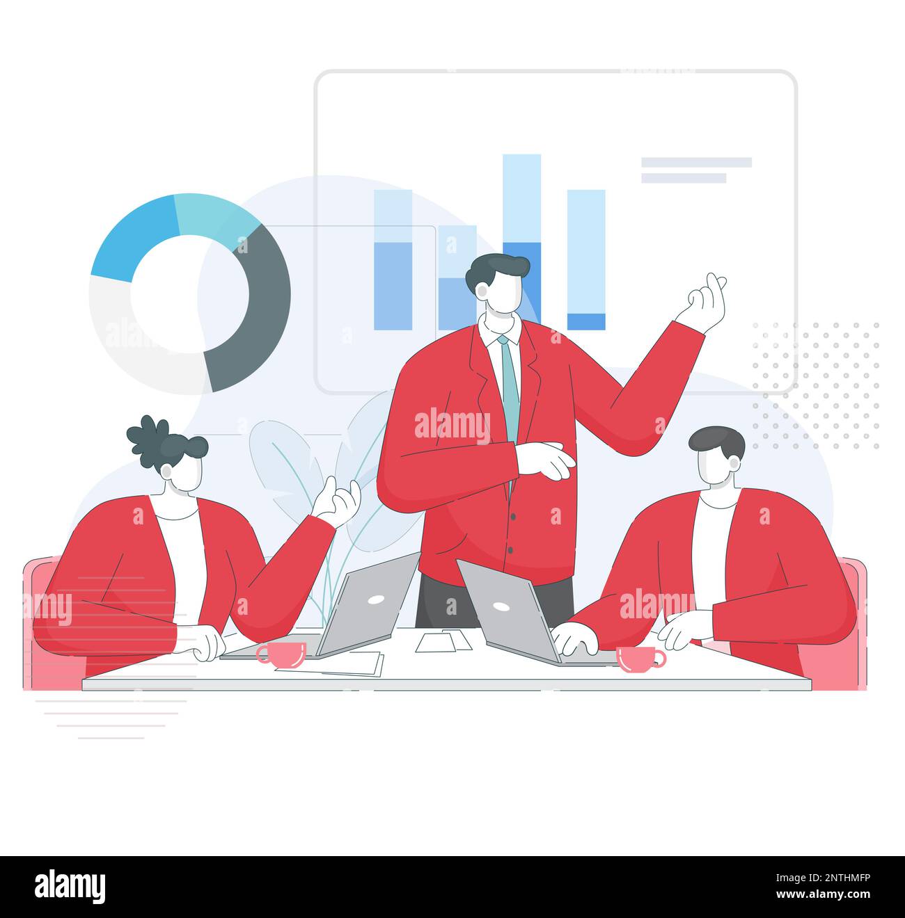 Business Meeting - Team Discussion - Stock Illustration as EPS 10 File ...