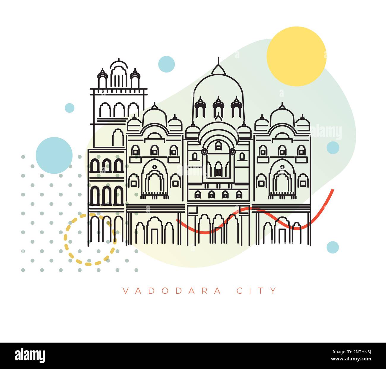 Laxmi vilas palace Stock Vector Images - Alamy