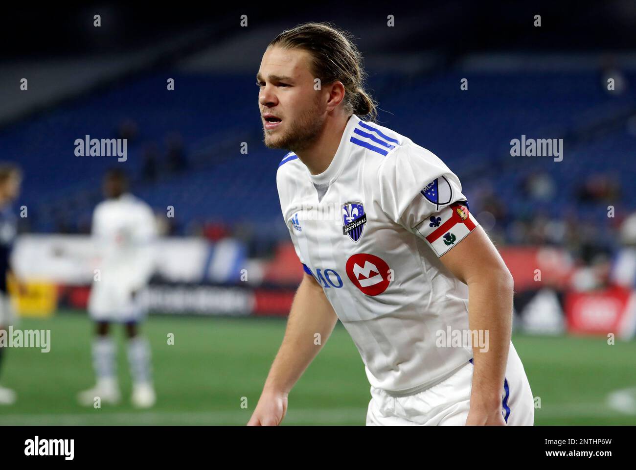 FOXBOROUGH, MA - APRIL 24: Montreal Impact midfielder Samuel Piette (6 ...