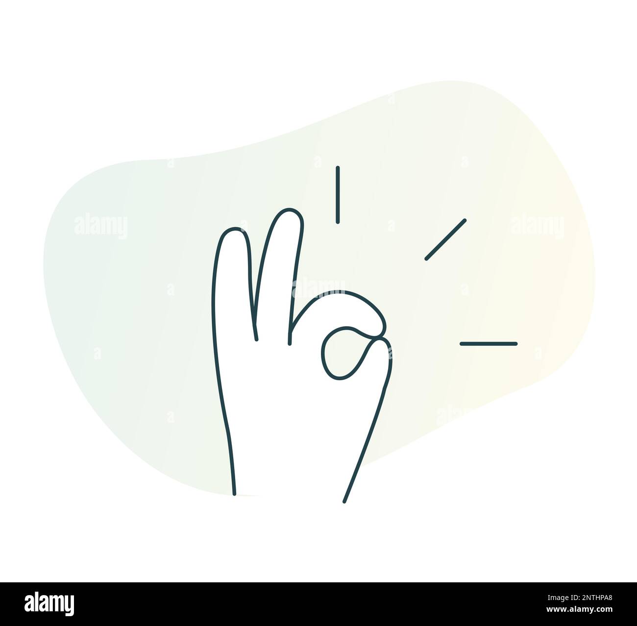 Human Hand - OK Gesture - Illustration as EPS 10 File Stock Vector ...