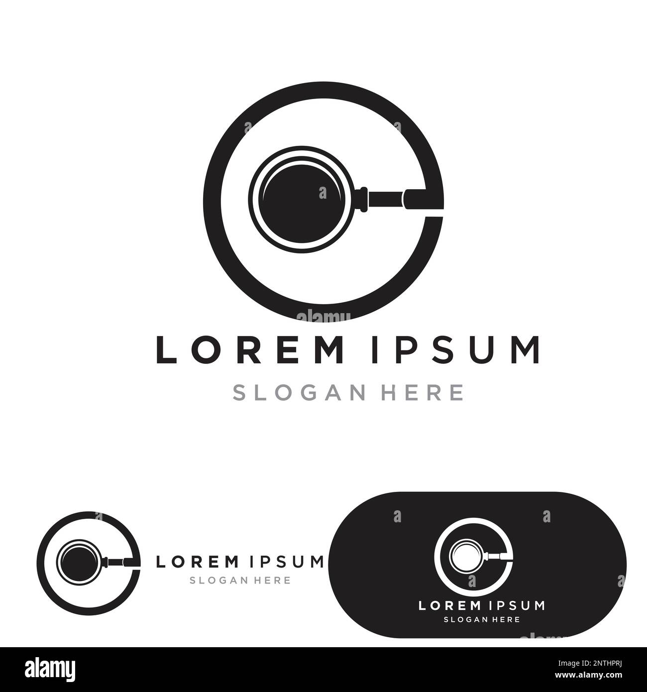 magnifying glass logo and symbol Stock Vector Image & Art - Alamy