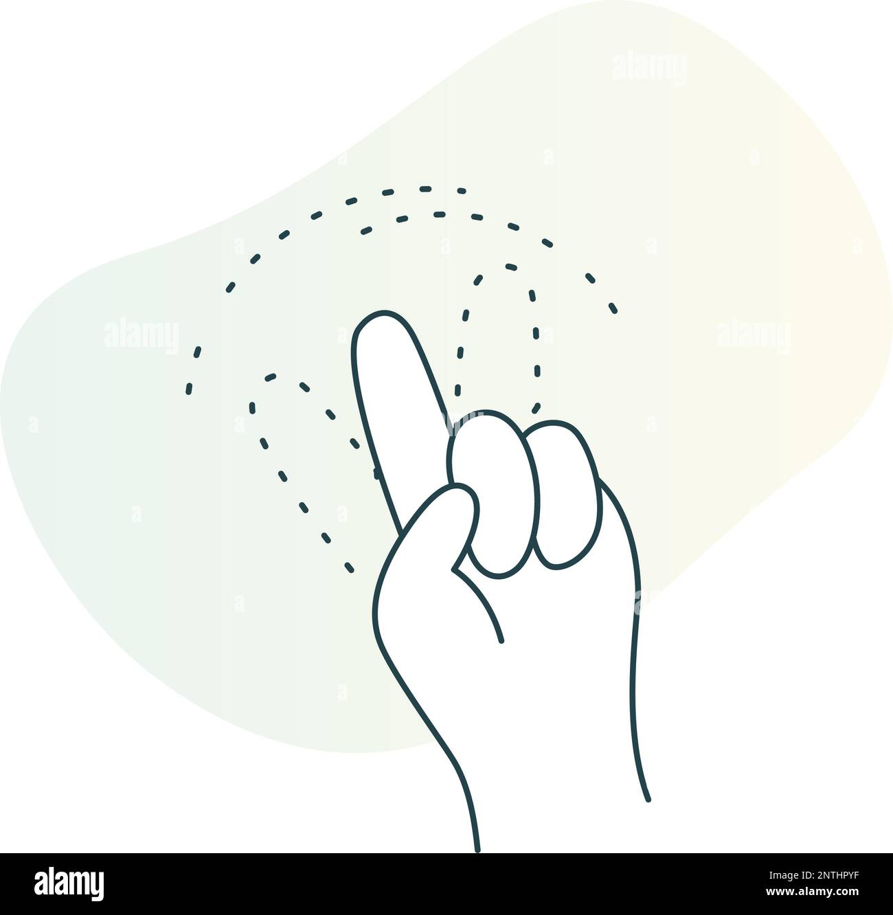 Human Hand - Index Finger Conveying No with Motion line - Illustration ...