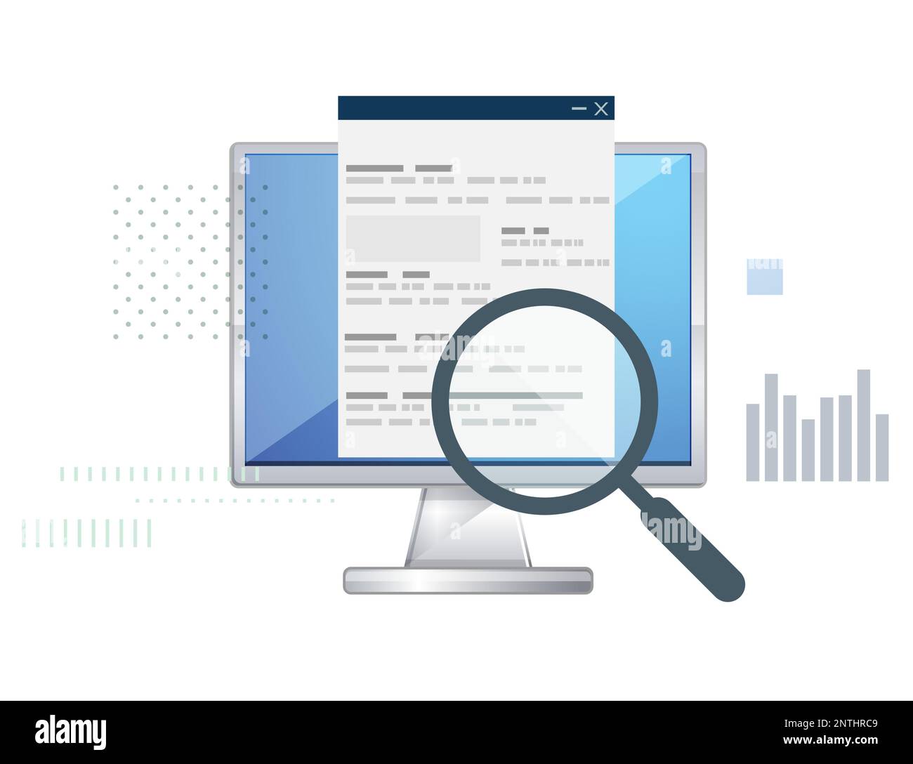 Document Tracing and Analysis Concept - Illustration as EPS 10 File ...