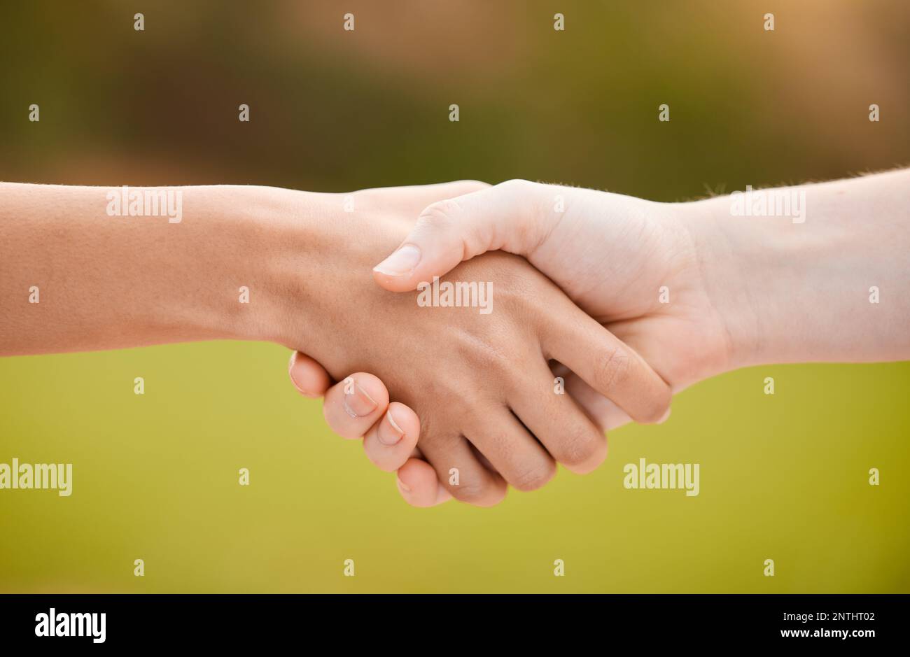 Support, handshake and teamwork, sports or collaboration for team ...