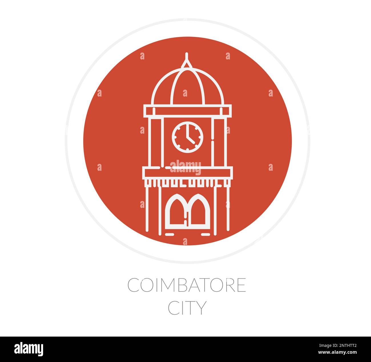 Indian historical clock tower Stock Vector Images - Alamy