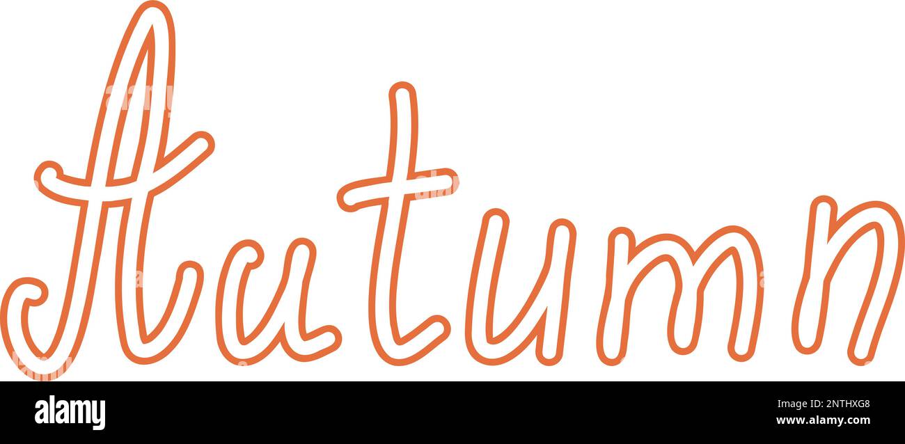 Autumn hand drawn lettering vector set. Fall season handwritten slogan ...