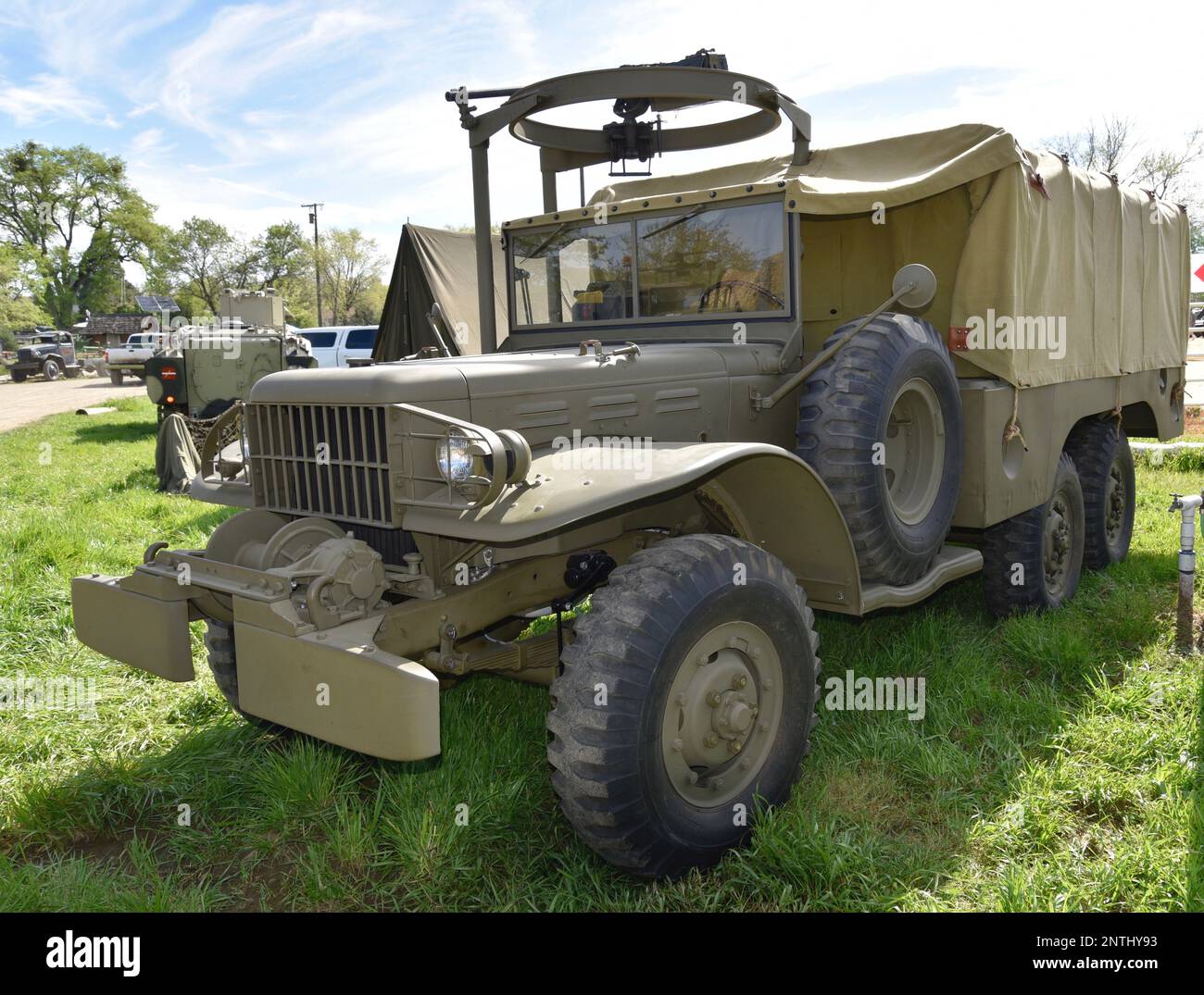 PLYMOUTH, CA - APRIL 19: 1943 Dodge WC63 troop/cargo carrier with rare ...