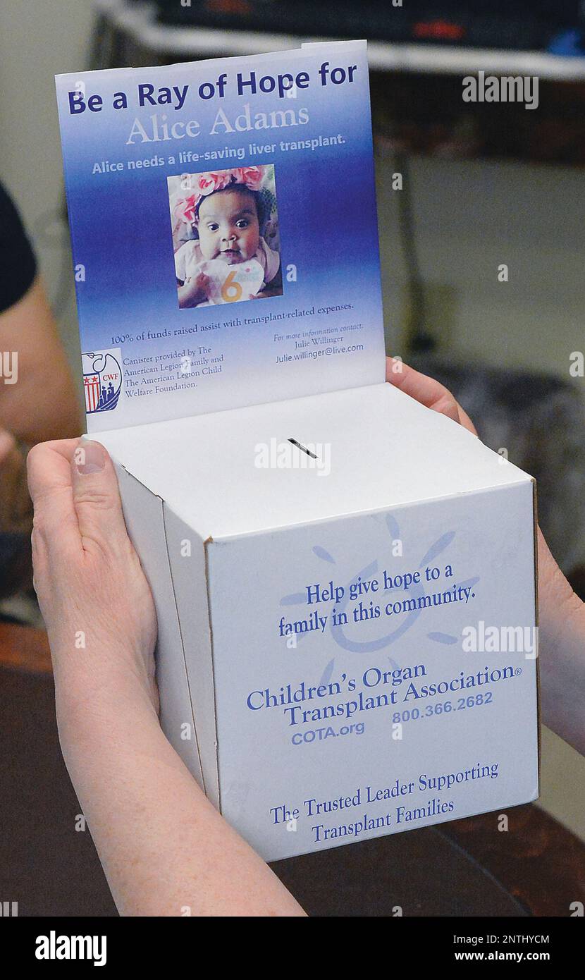 Donation boxes to help with nine-month-old Alice Adams' liver ...