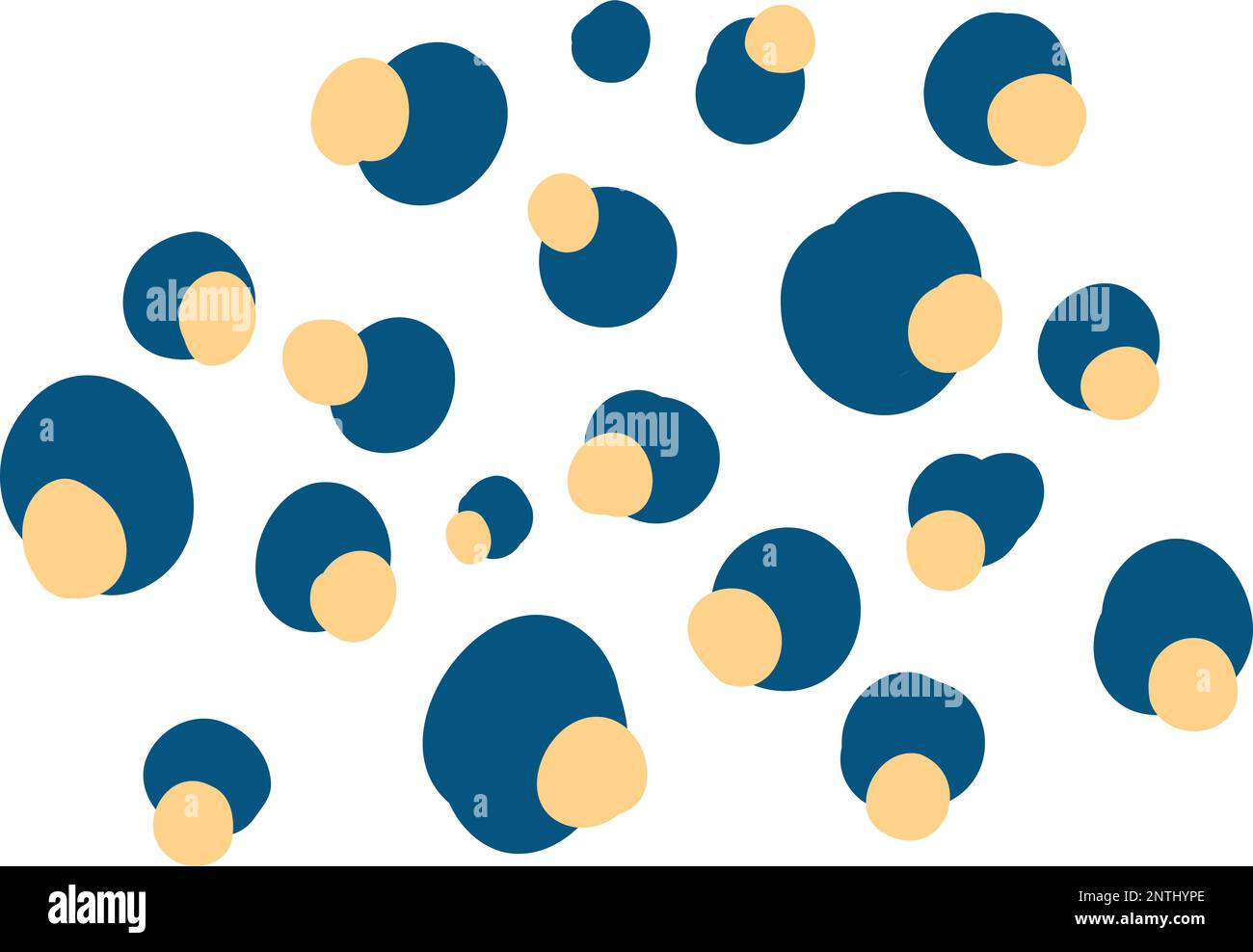 Abstract trendy doodle art. Set of hand drawn plant, curve, shape ...