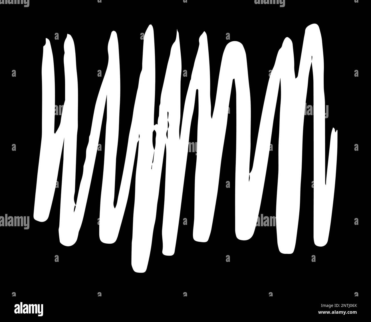 Zigzag symbol hand painted with brush stroke on black Stock Vector ...