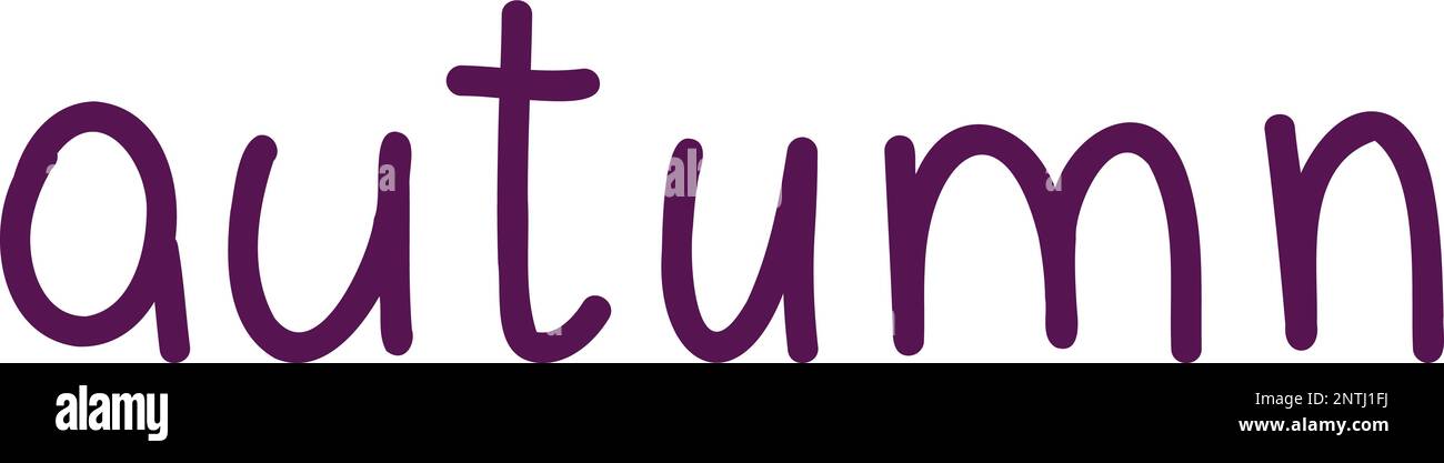 Autumn hand drawn lettering vector set. Fall season handwritten slogan ...