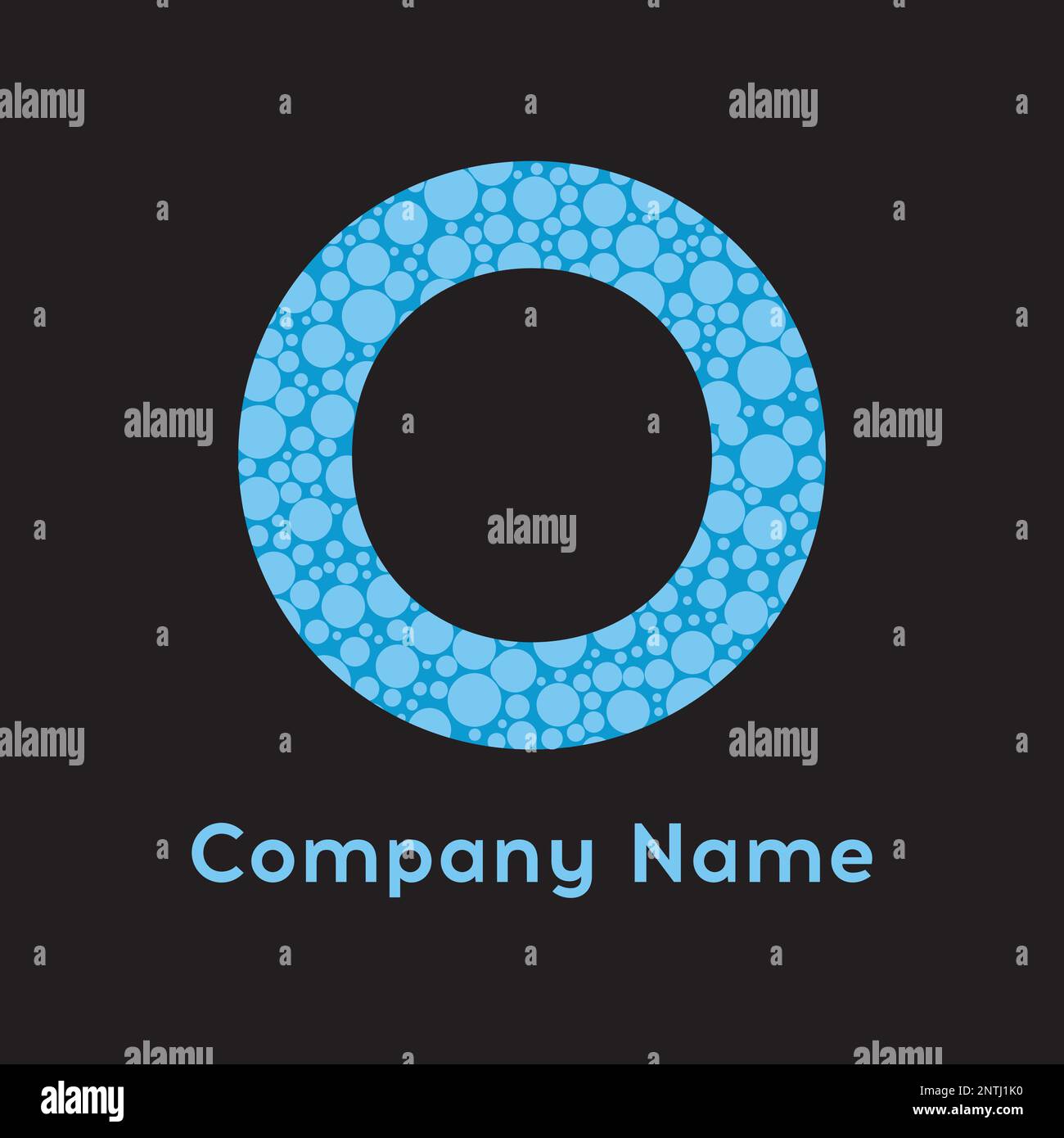 Letter O Bubbles Vector. Blue Bubble Design Vector Illustration. Letter ...