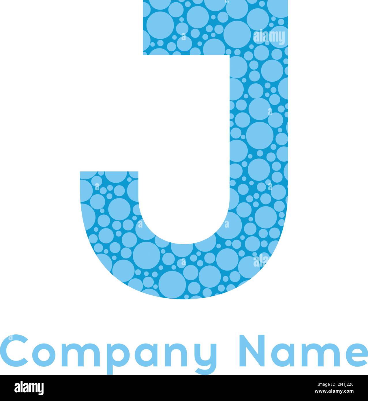 Letter J Bubbles Vector. Blue Bubble Design Vector Illustration. Letter ...