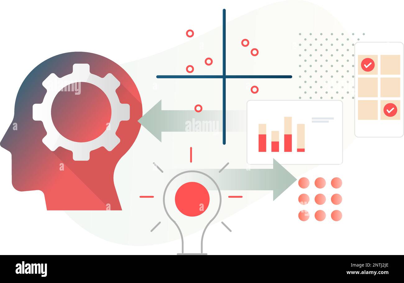 Ai And Machine Learning Models For Business Implementation Stock Illustration As Eps 10 File