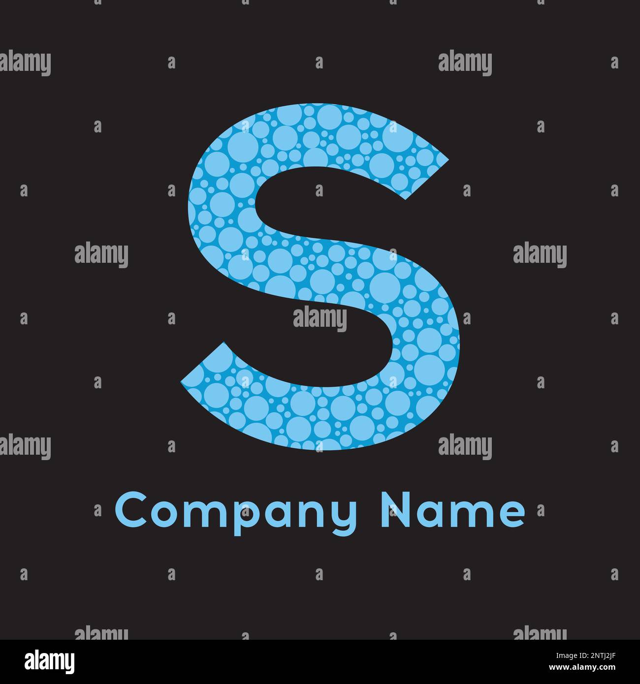 Letter S Bubbles Vector. Blue Bubble Design Vector Illustration. Letter ...