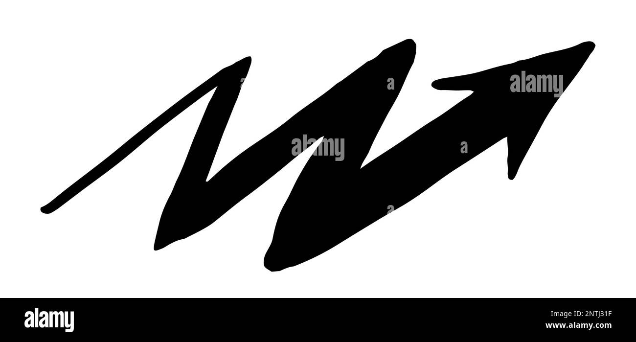 Hand painted arrow drawn with ink brush Stock Vector Image & Art - Alamy