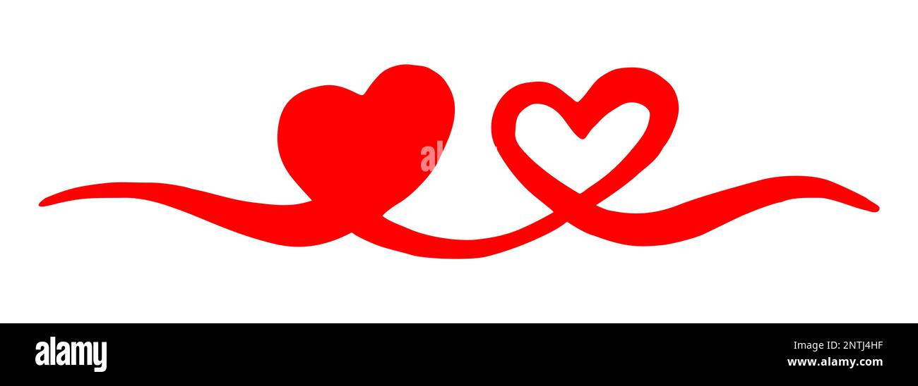 Two Purple Hearts Intertwined