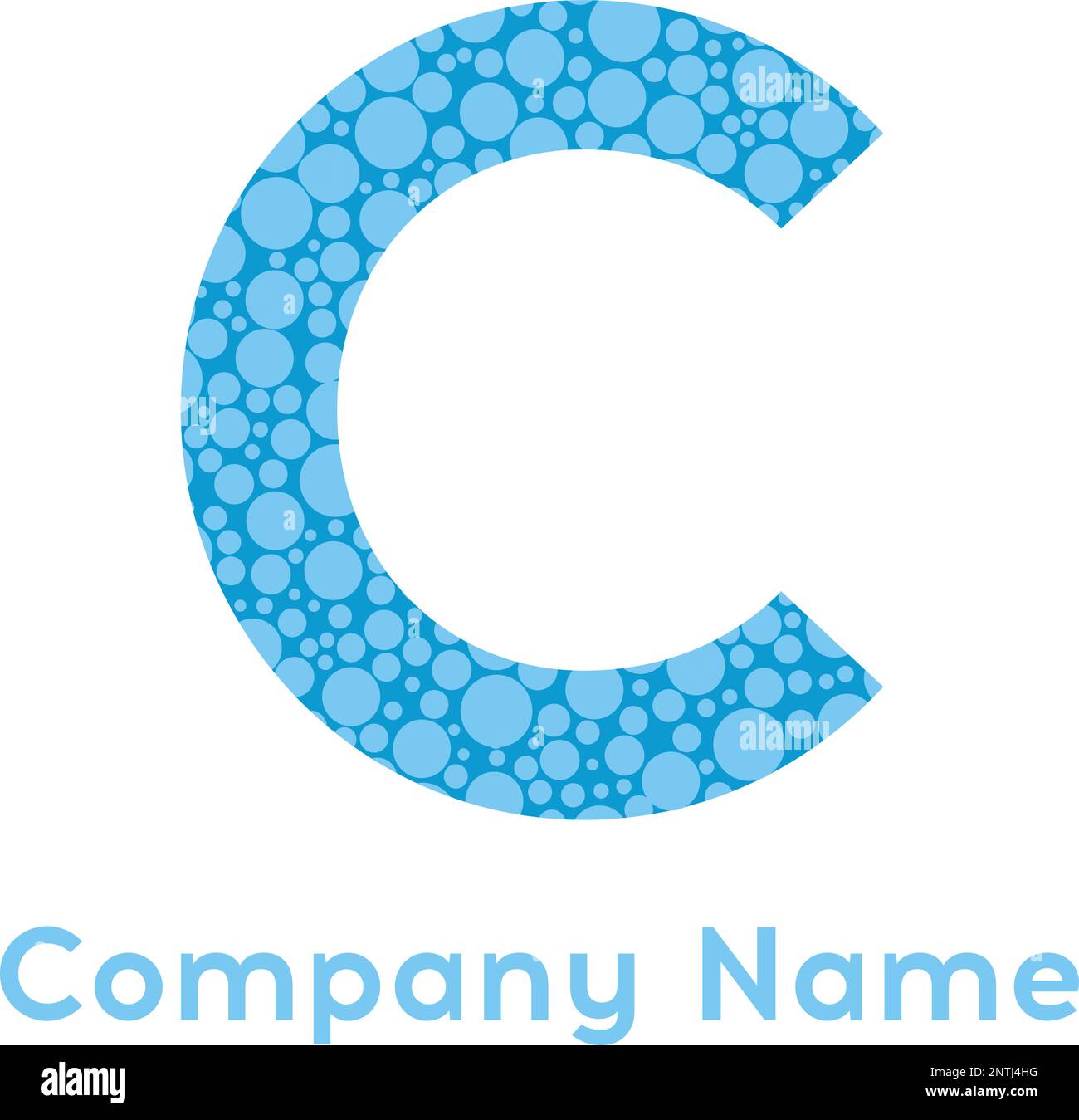 Letter C logo. Business logo - vector illustration. Letter C bubbles ...