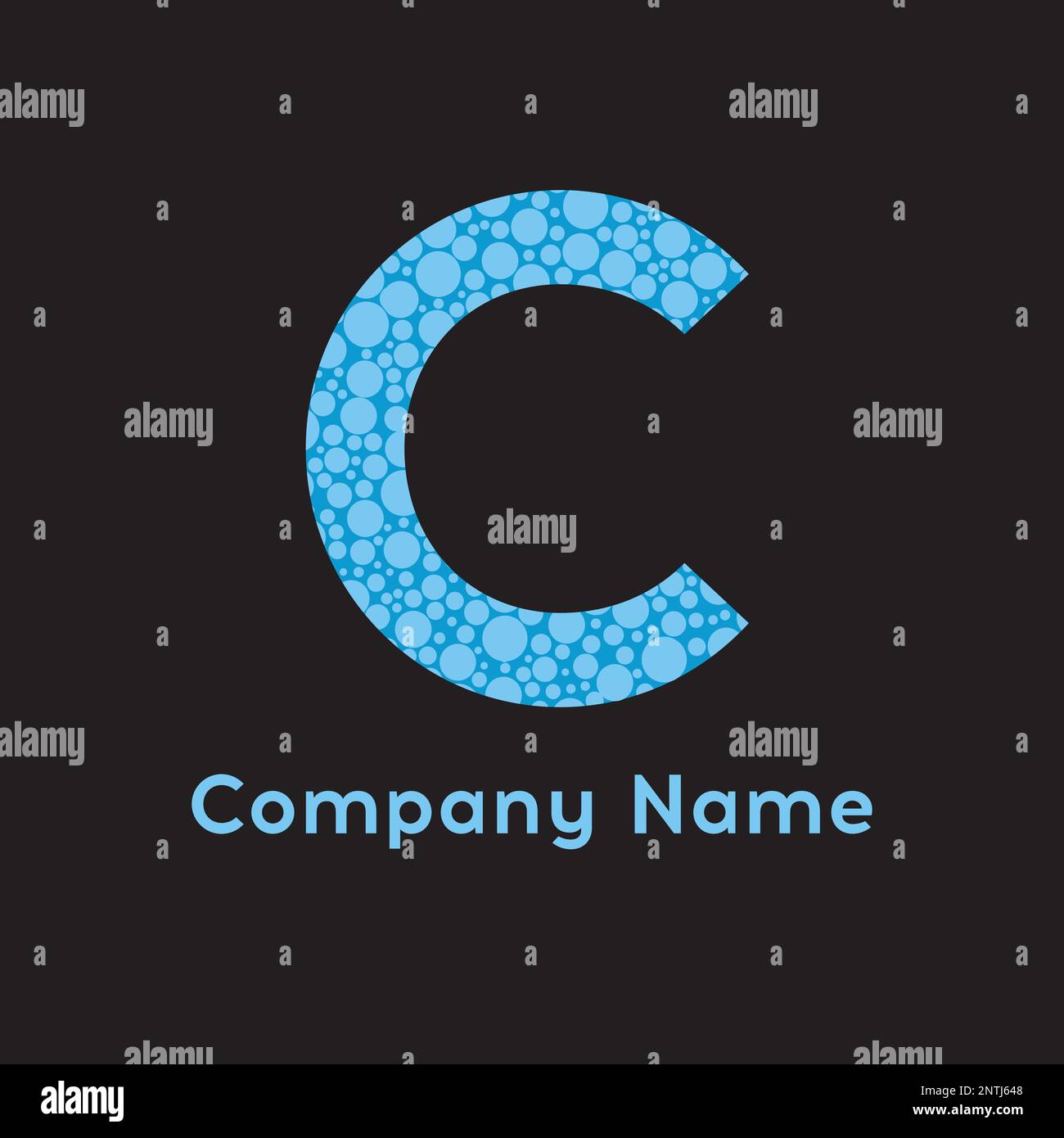 Letter C logo. Business logo - vector illustration. Letter C bubbles ...