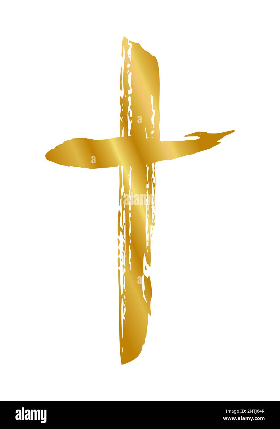 Hand drawn christian cross symbol hand painted with black ink Stock ...