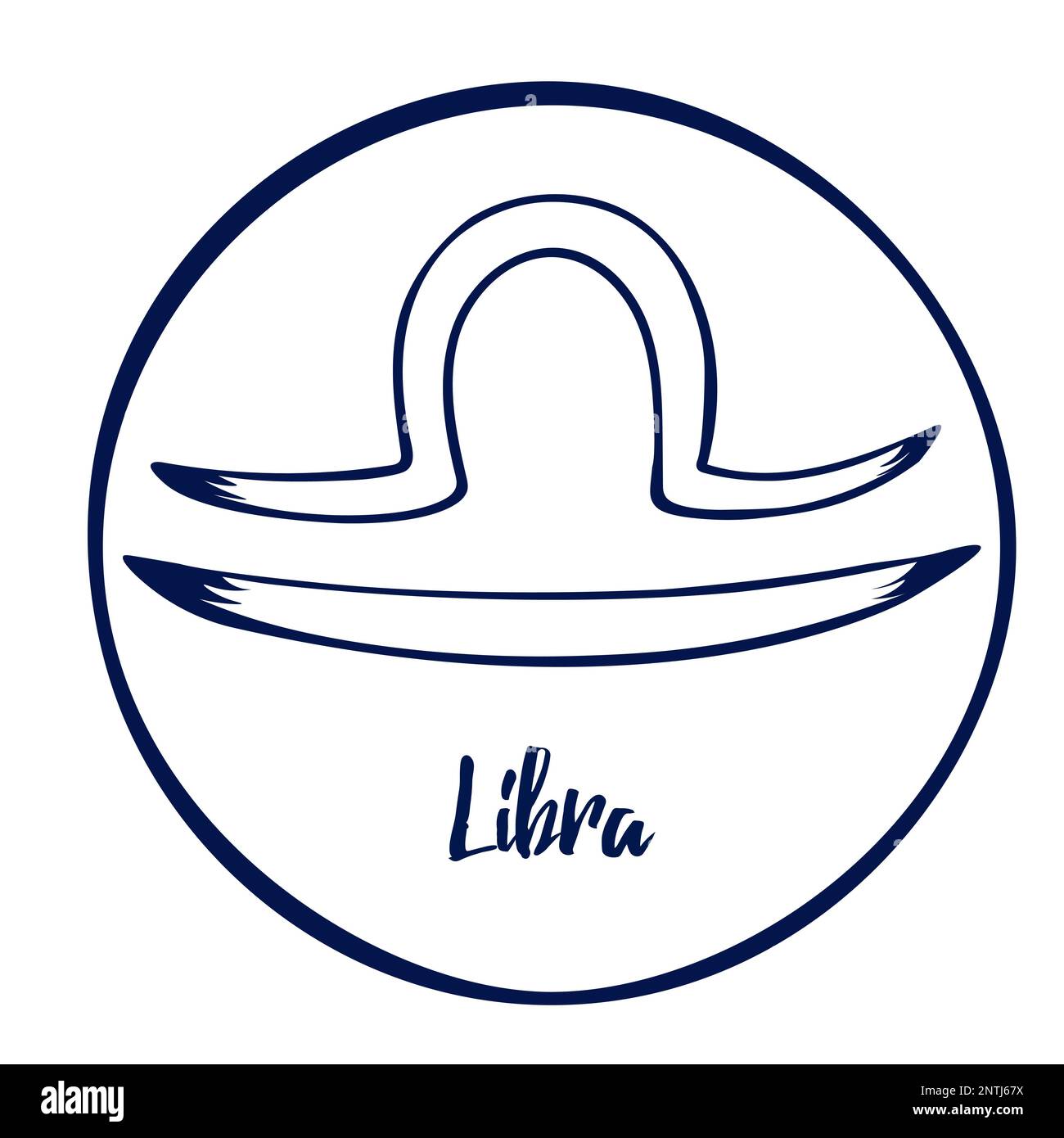 Hand drawn Zodiak signs. White Libra zodiac icons on a white background. Astrological symbols of ...