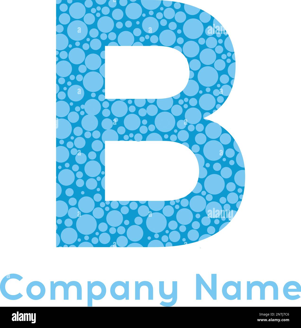 Letter B Bubbles Vector. Abstract blue letter A logo design. Vector ...