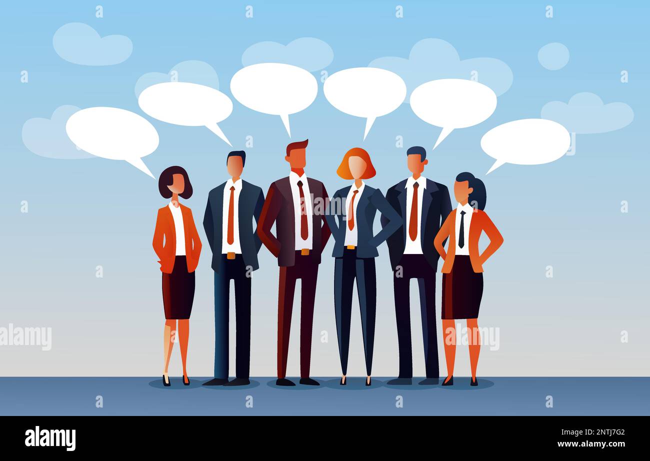 Business people group, boss leader, management team. Vector ...