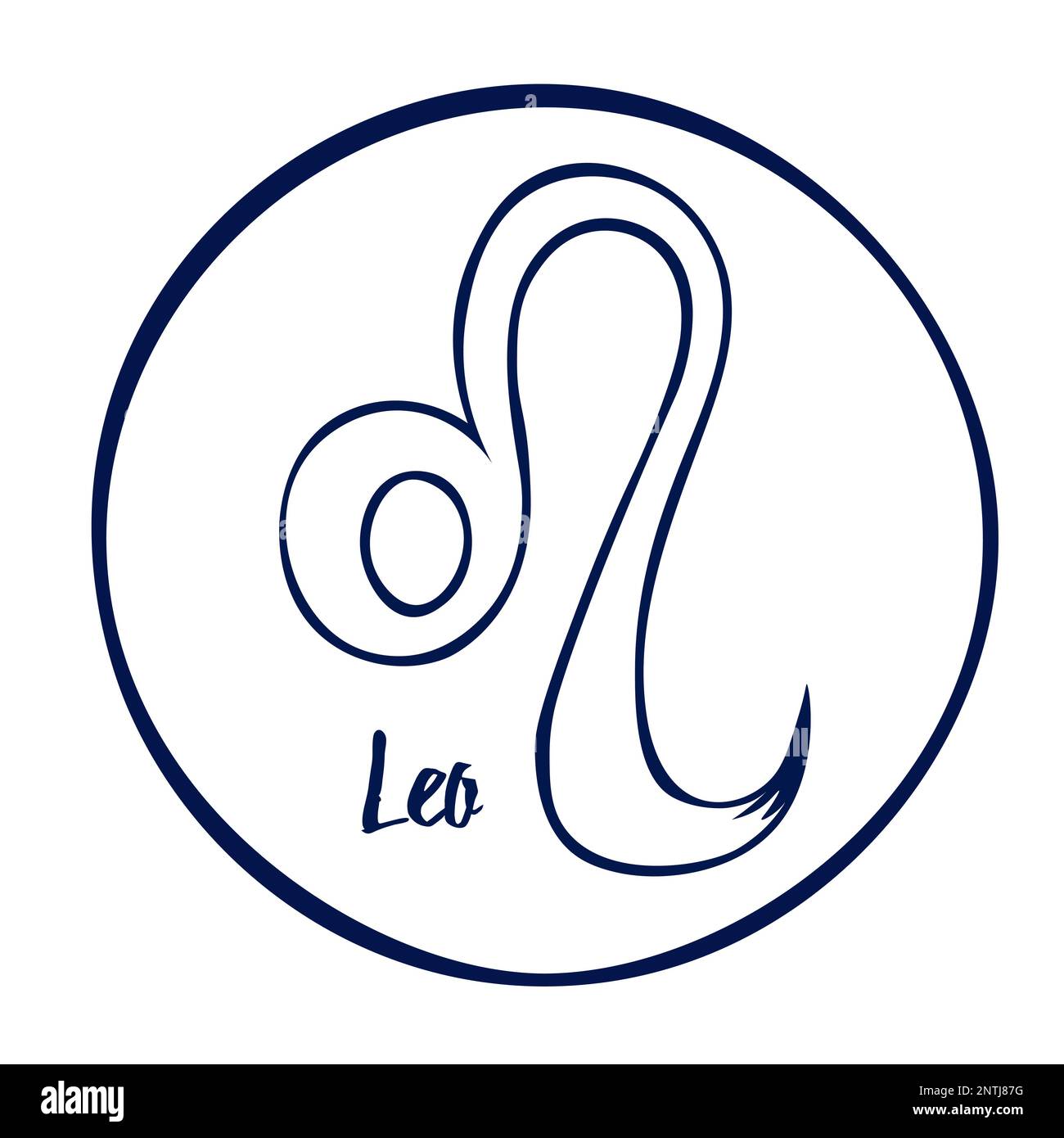 Hand drawn Zodiak signs. White Leo zodiac icons on a white background ...