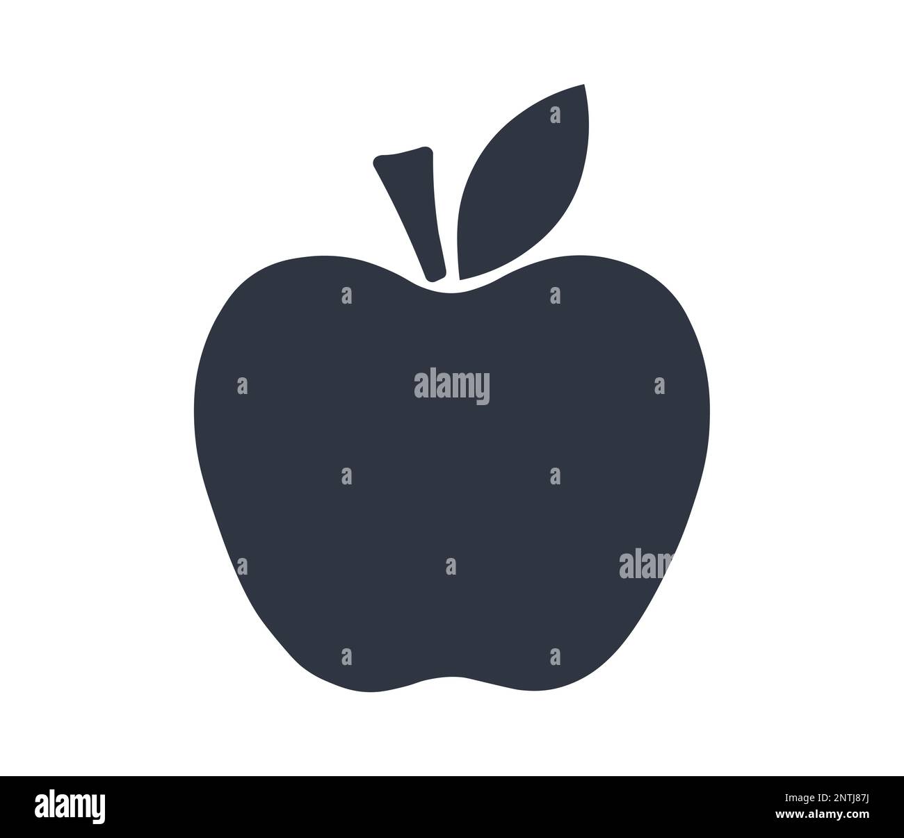 Monochromatic apple vector. Concept of nature and lifestyle Stock ...