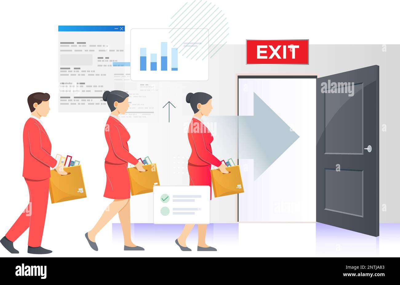 Lay Off - Loss of Job - Budget cut - Illustration as EPS 10 File Stock ...