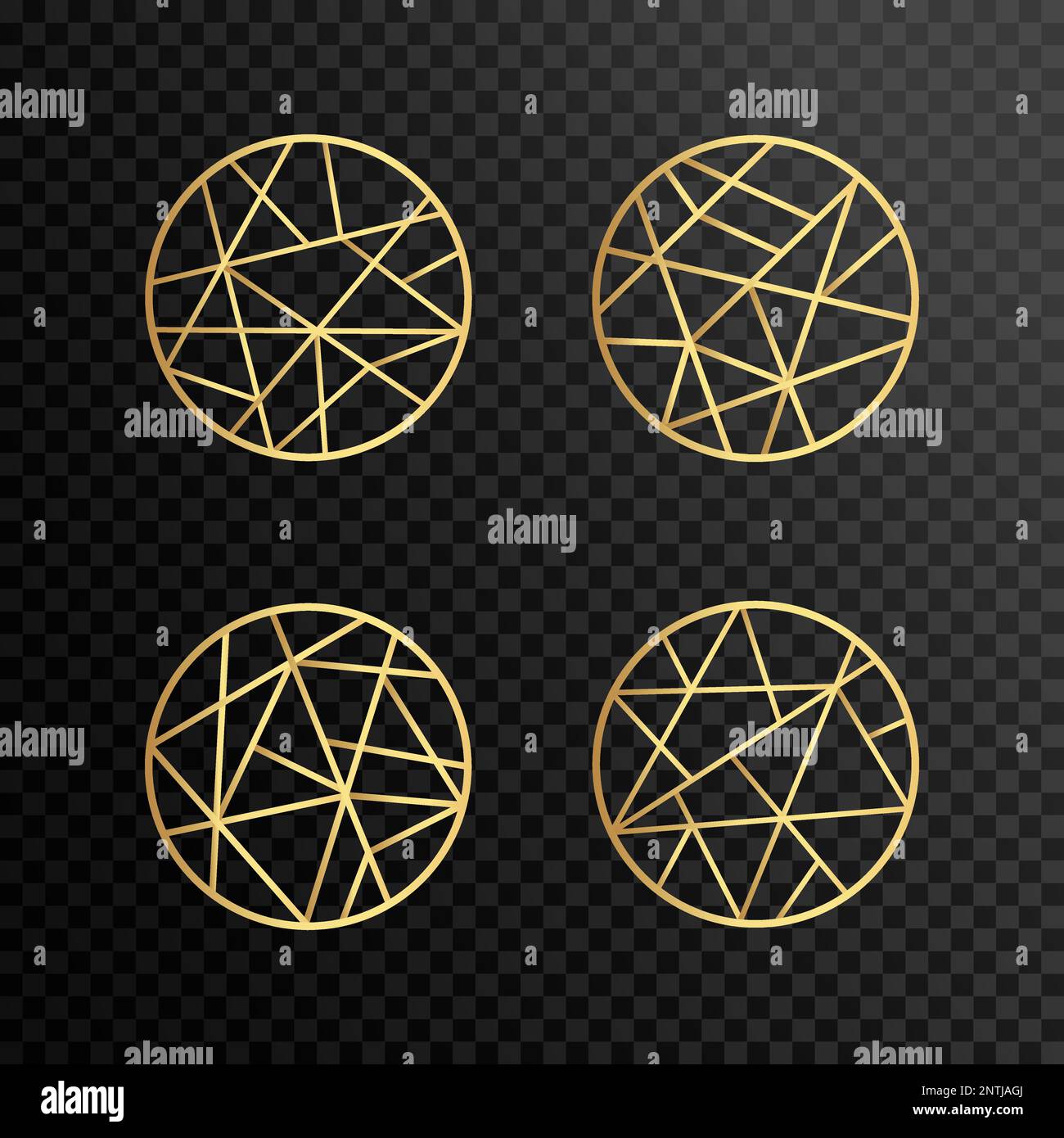 Vector logo design. Geometric round gold logo. Vintage design element ...