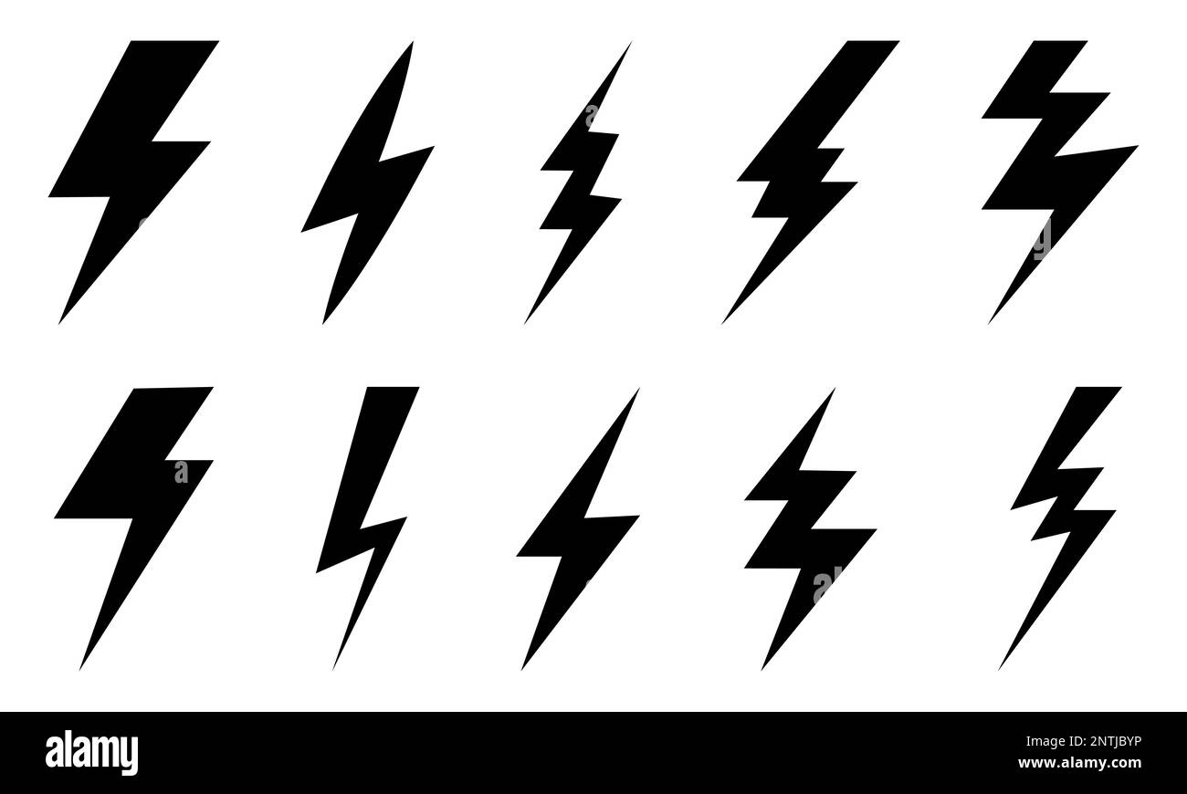 Lightning icons set. Design can use for web and mobile app. Vector ...