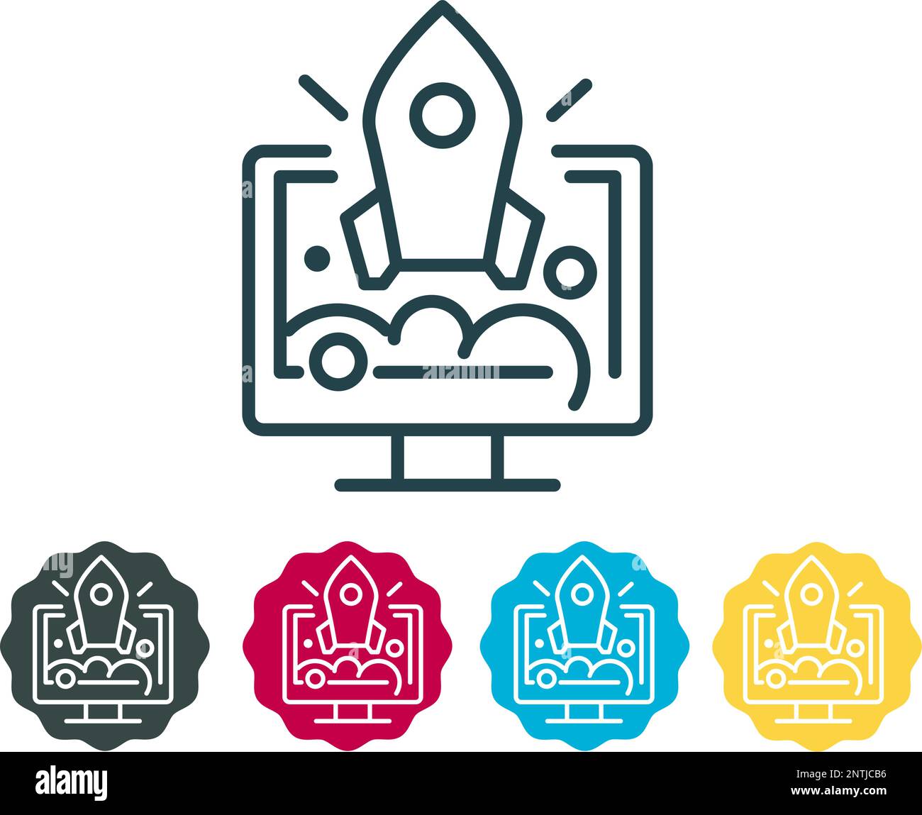 Rocket crash vector vectors hi-res stock photography and images - Alamy