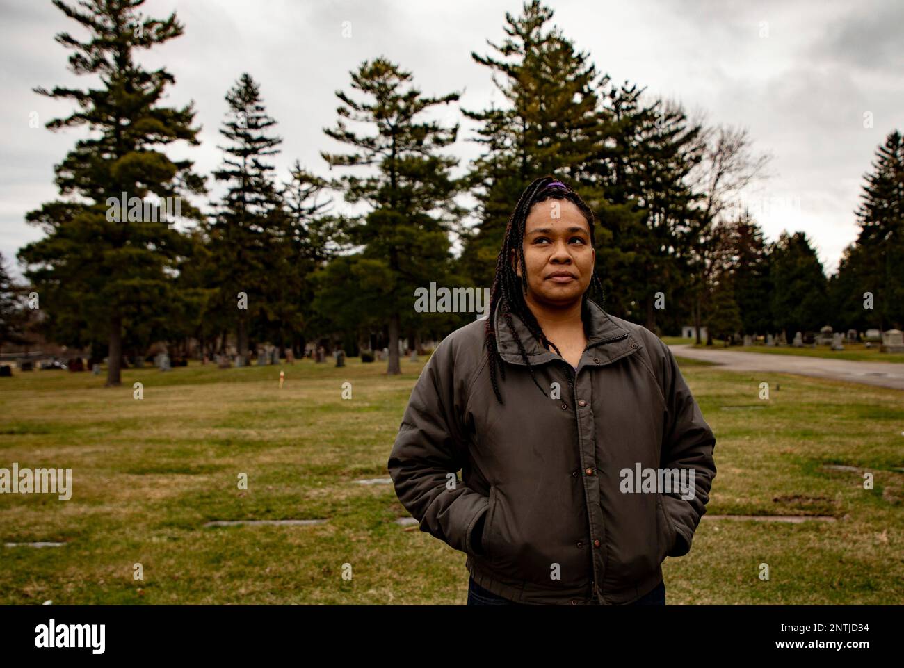 In this Thursday, April 11, 2019 photo, Mio Campbell stands at the foot ...