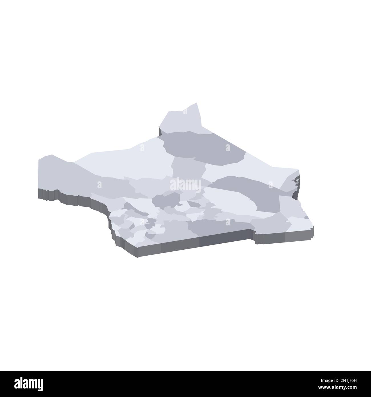 Kenya political map of administrative divisions - counties. 3D ...