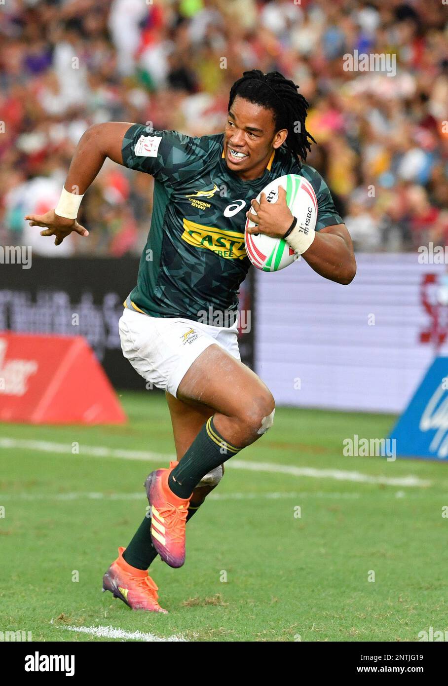 South Africa's Stedman Gans during the HSBC Singapore Rugby Sevens Cup ...