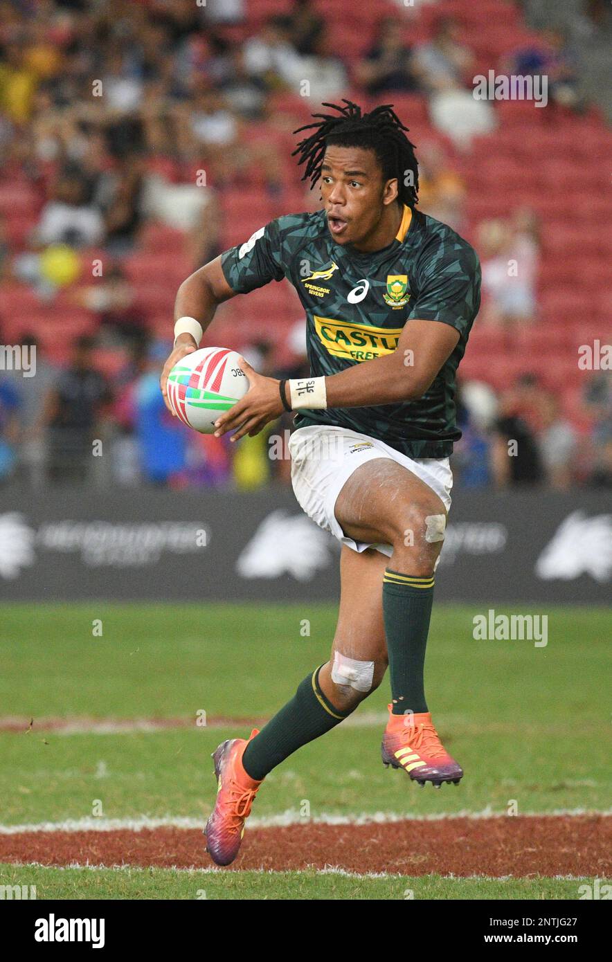 South Africa's Stedman Gans during the HSBC Singapore Rugby Sevens Cup ...