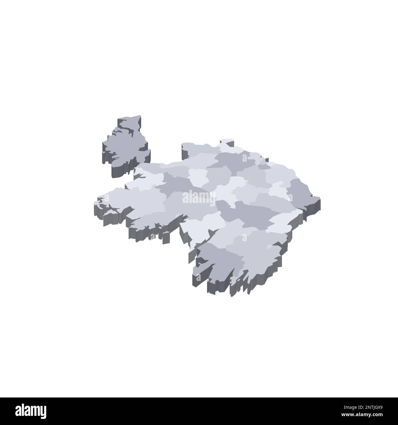 Ireland political map of administrative divisions - counties and cities ...