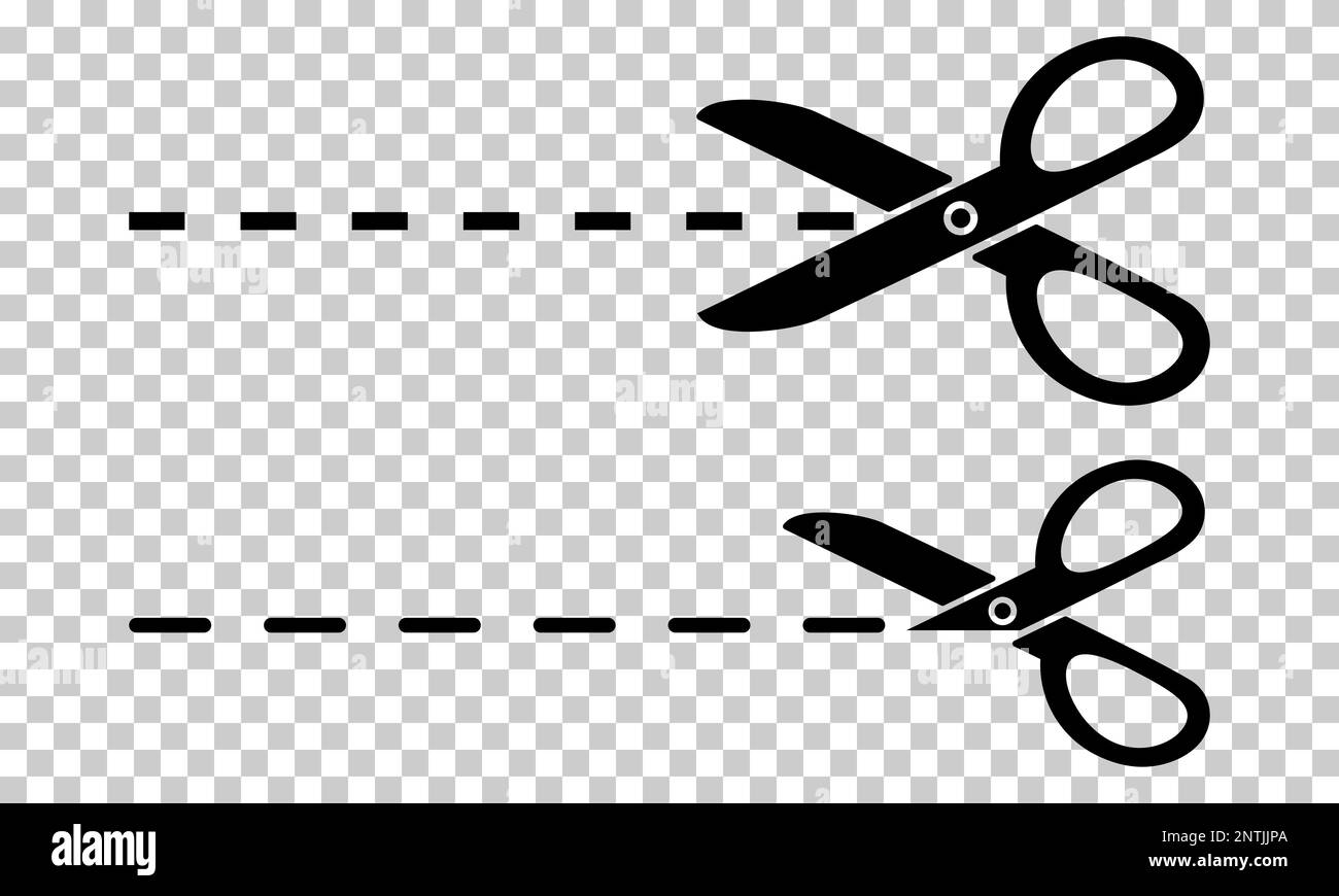 Cutting scissors icon. Vector illustration isolated on transparent ...