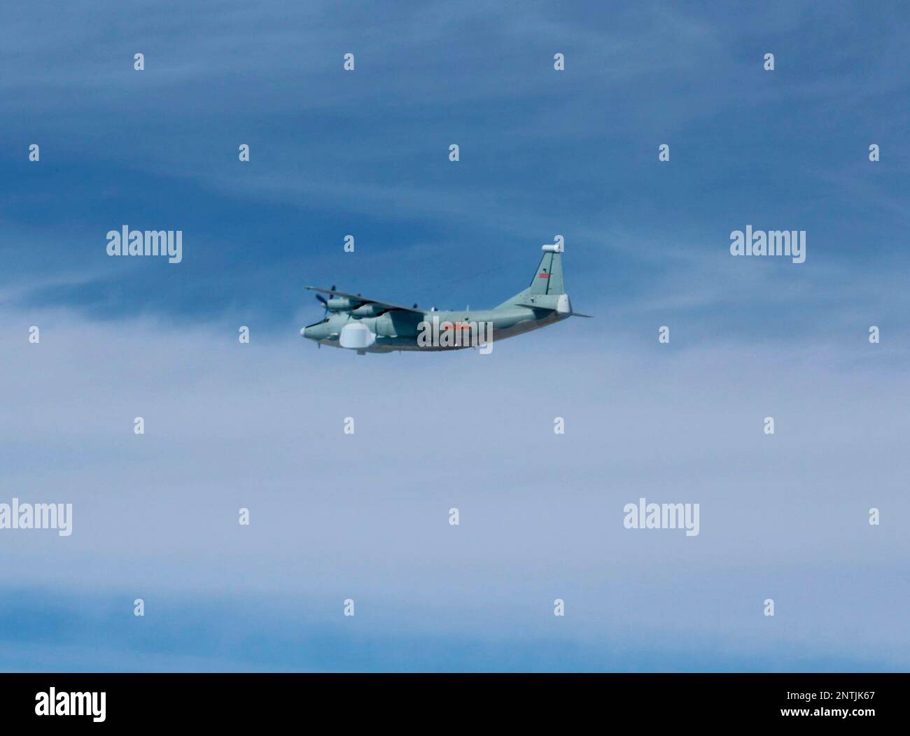 In this Monday, April 15, 2019, photo released by Japan Defense ...
