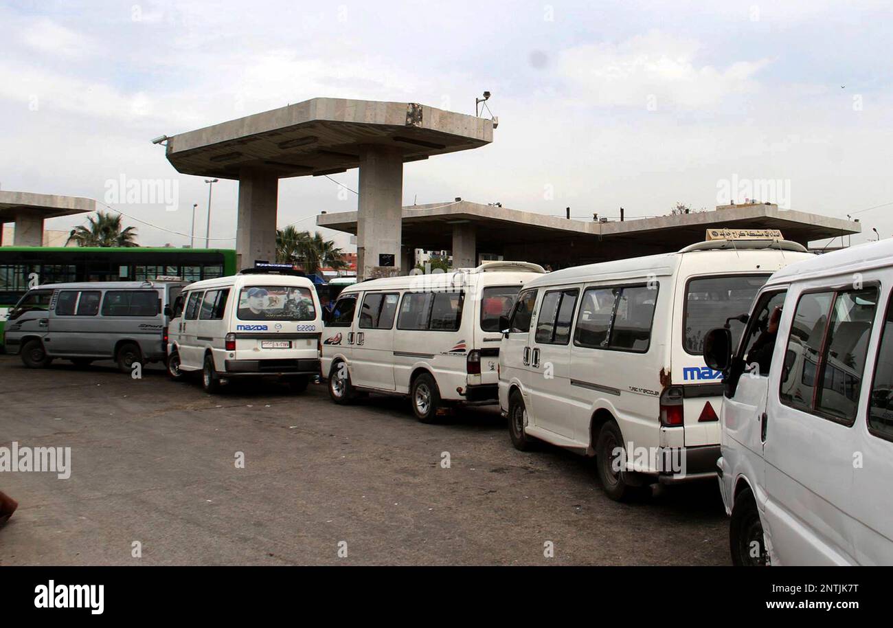 In this photo released on April 7, 2019, by the Syrian official news ...