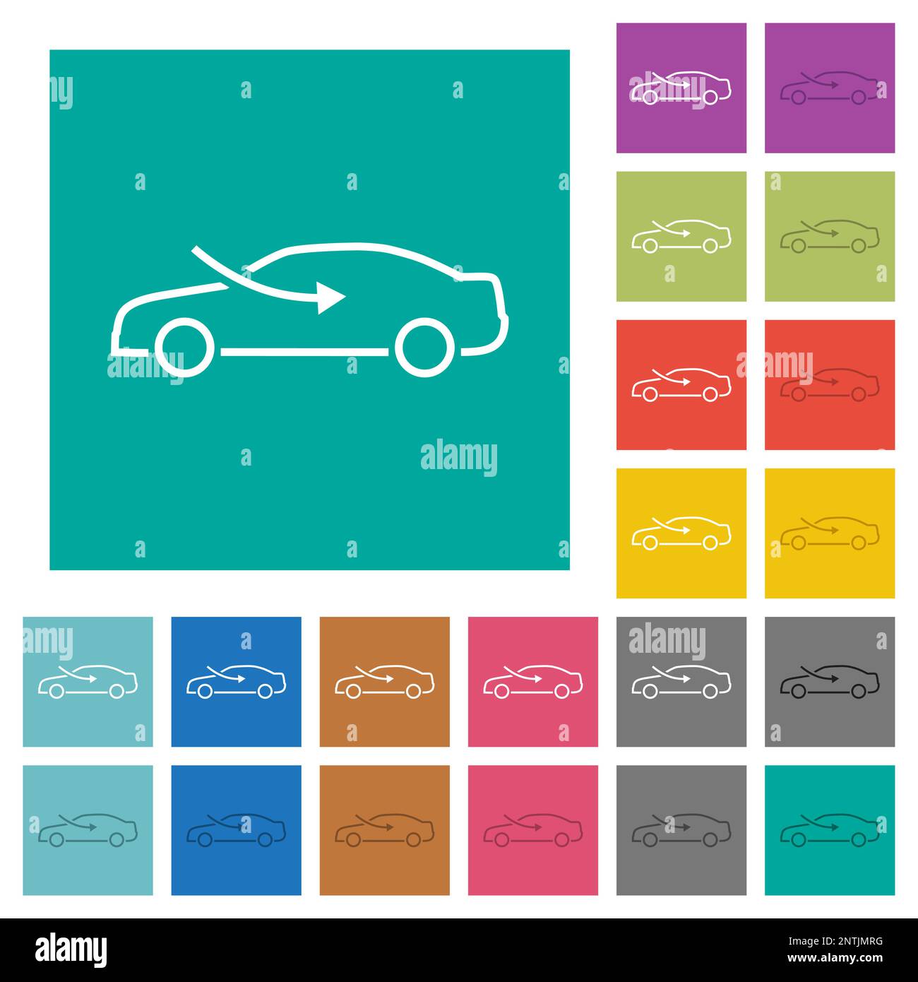 car airflow adjustment external multi colored flat icons on plain ...