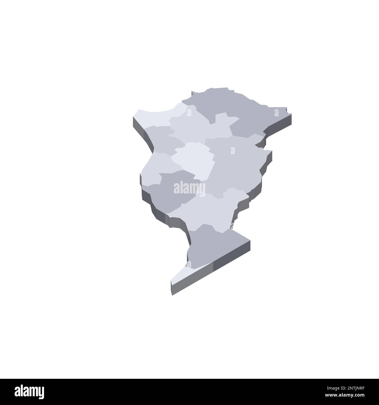 Morocco political map of administrative divisions - regions. 3D ...