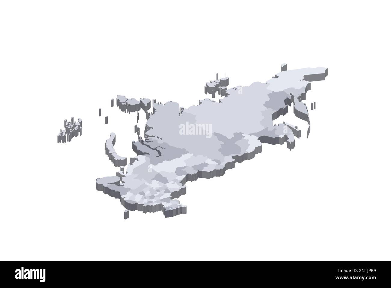 Russia political map of administrative divisions - oblasts, republics ...